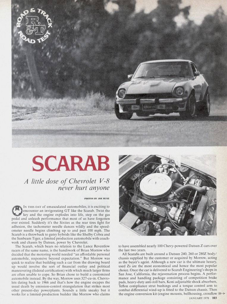 More reviews of the legendary Scarab Z - 1976 and 1978